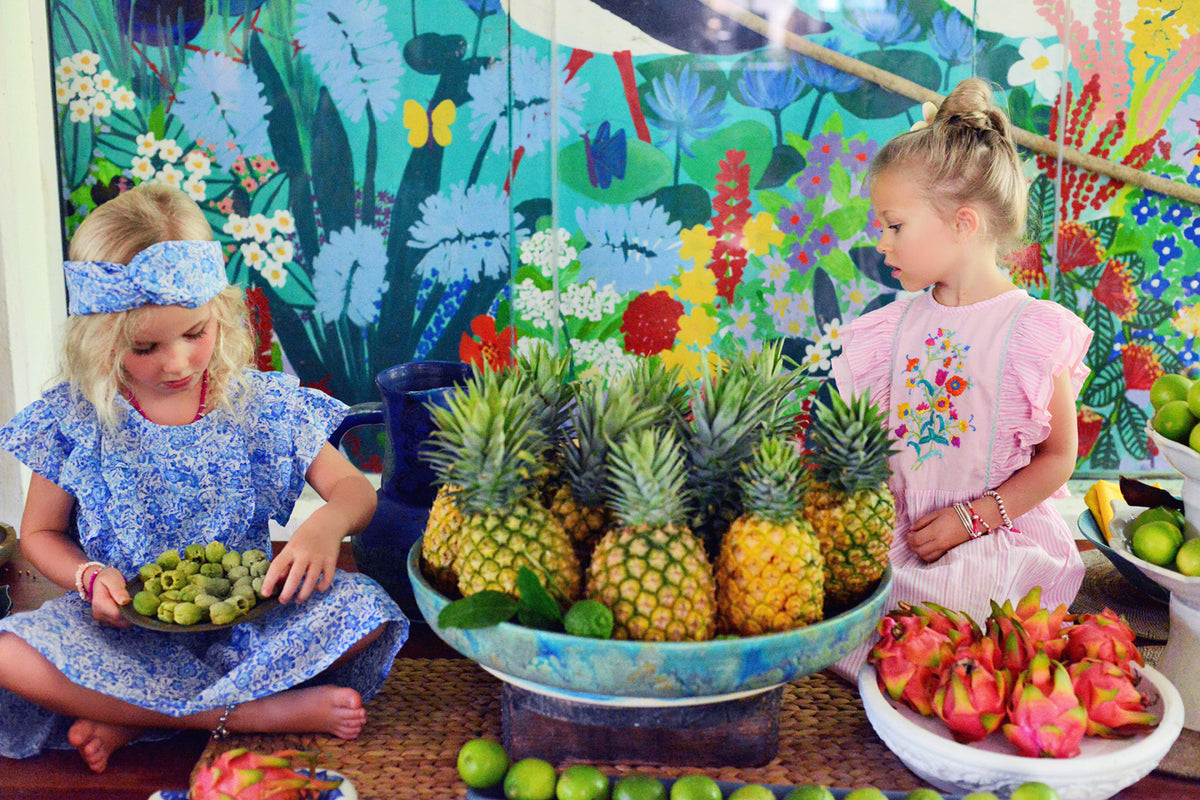 Viola Dress Stripped Pink with Hand Stitch– Coco and Ginger