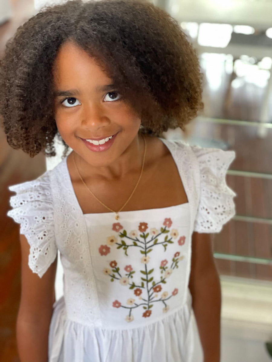 Lilas Dress Salt lace and embroidery– Coco and Ginger